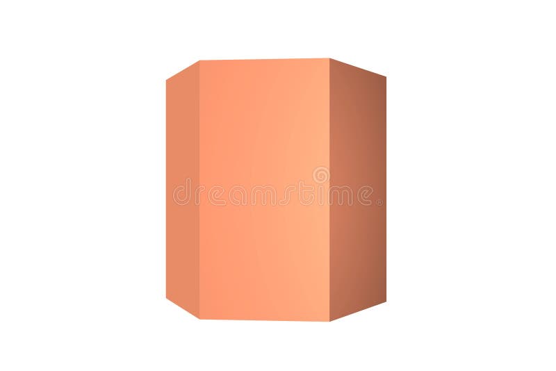 Unknown Figure Form 6 Sides Column 3d Rendering White Background Stock ...