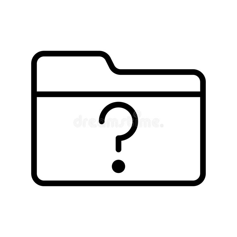 Unknown folder icon stock vector. Illustration of icon - 225349455