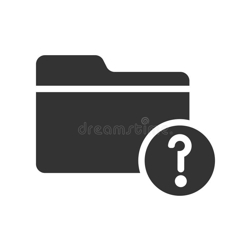 Unknown folder icon stock vector. Illustration of icon - 175092179