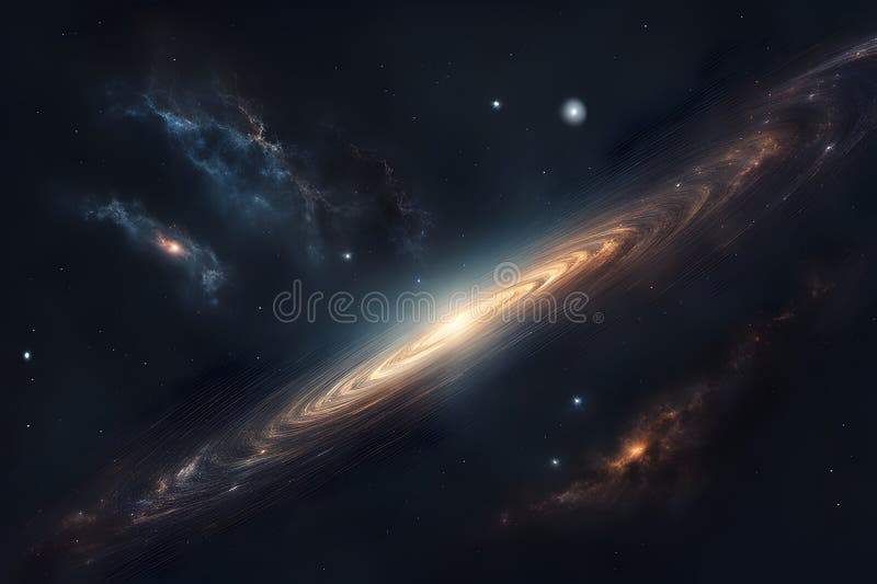 Unknown Galaxy in Space. Space Nebula. Cosmic Cluster of Stars. Outer ...