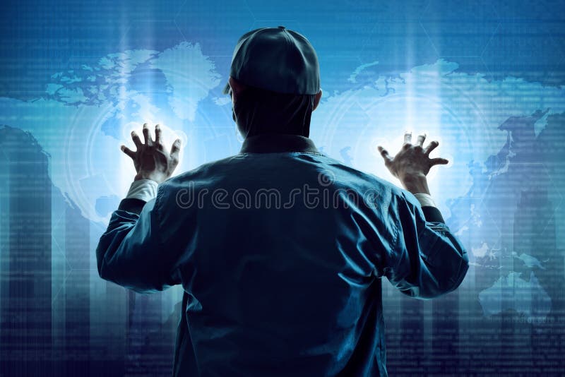 Hacker stealing data stock image. Image of coding, safety - 81875031