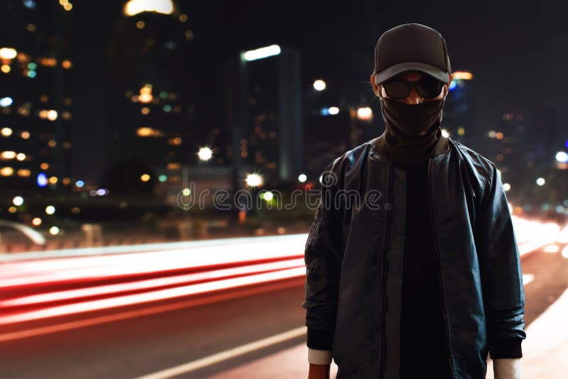 Unknown Hacker on the Street Stock Photo - Image of mysterious, mystery ...