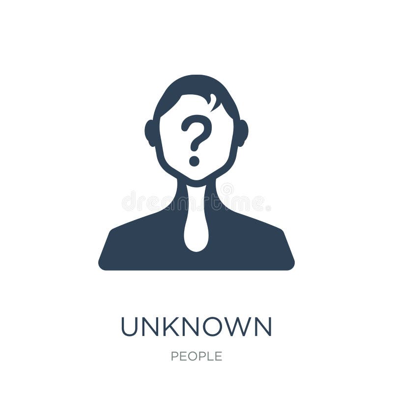 Unknown Icon in Trendy Design Style. Unknown Icon Isolated on White ...
