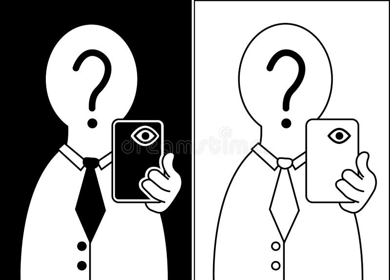 Unknown Identity Phone User Stock Vector - Illustration of ...