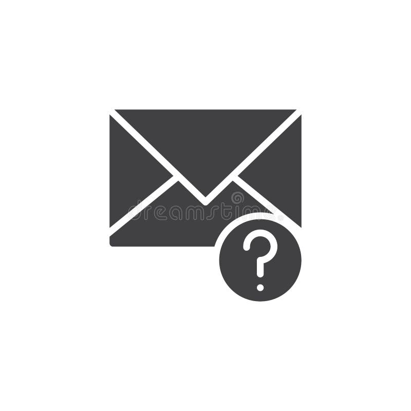 Unknown email outline icon stock vector. Illustration of email - 134601013