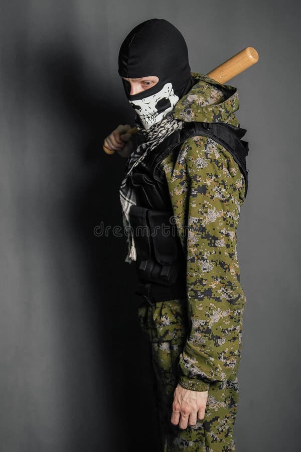 Robber in Uniform Trying To Open the Vault Door Stock Image - Image of ...
