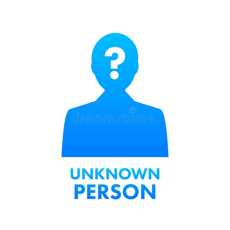 Unknown Missing Person. Mysterious Strange Man. Vector Stock ...