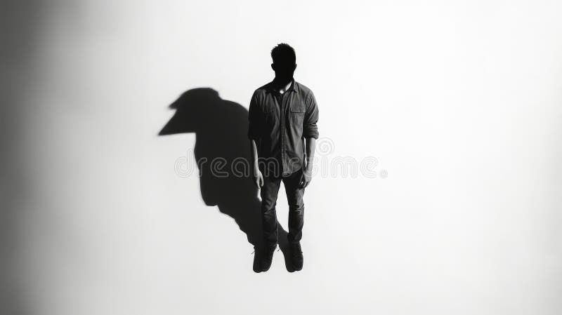 Unknown Person. Hidden Face in the Shadow Stock Illustration ...