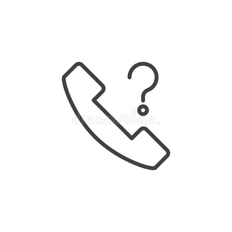 Unknown Phone Call Outline Icon Stock Vector - Illustration of perfect ...