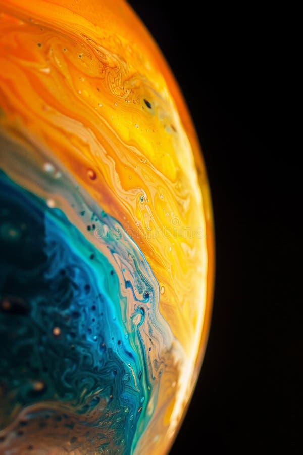 Unknown Planet in Black Space Vertical Background Stock Image - Image ...