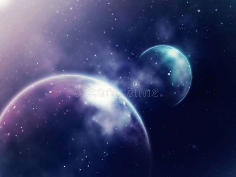 Unknown Planet in Outer Space. 3D Illustration Stock Illustration ...