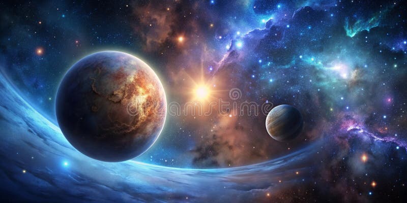Unknown Planet in Outer Space. 3D Illustration Stock Illustration ...