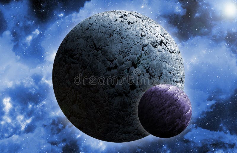 Unknown Planet from Outer Space. Space Nebula. Cosmic Cluster of Stars ...