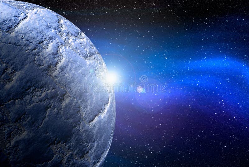 Unknown Planet from Outer Space. Space Nebula. Cosmic Cluster of Stars ...