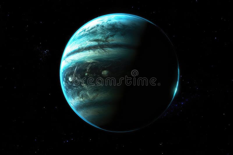 Unknown Planet, View from Space. Generative AI Stock Illustration ...