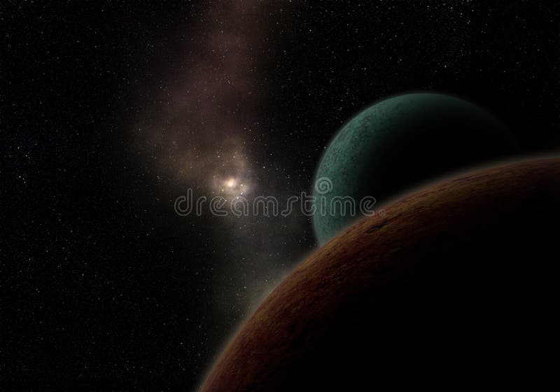 Unknown Planets. Space Exploration Stock Illustration - Illustration of ...