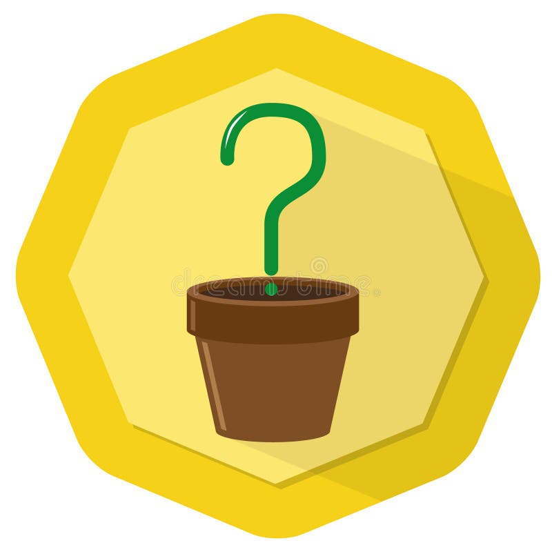 Question Mark With Roots,illustration Stock Vector - Illustration of ...