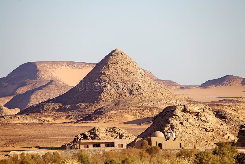 Unknown Pyramid in the Lower Nubian Desert, Egypt Stock Photo - Image ...