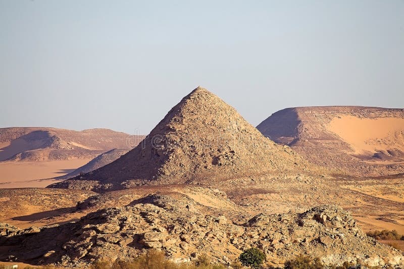 Unknown Pyramid in the Lower Nubian Desert, Egypt Stock Photo - Image ...