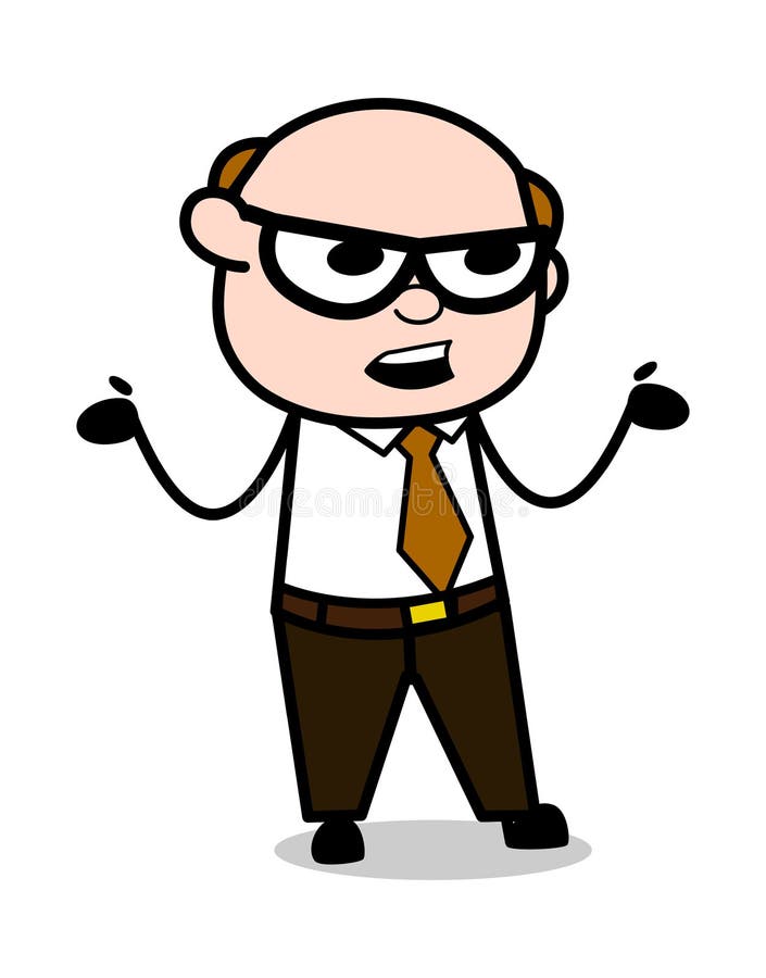 Unknown - Retro Cartoon Office Old Boss Man Vector Illustration Stock ...