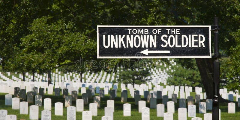 Unknown Soldier Tomb Sign stock photo. Image of arlington - 17269344