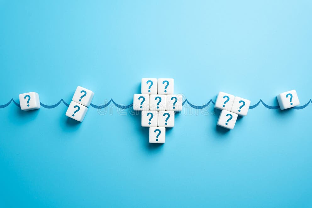 Unknown Things in the Form of Icebergs. Unexplored Things Stock Image ...