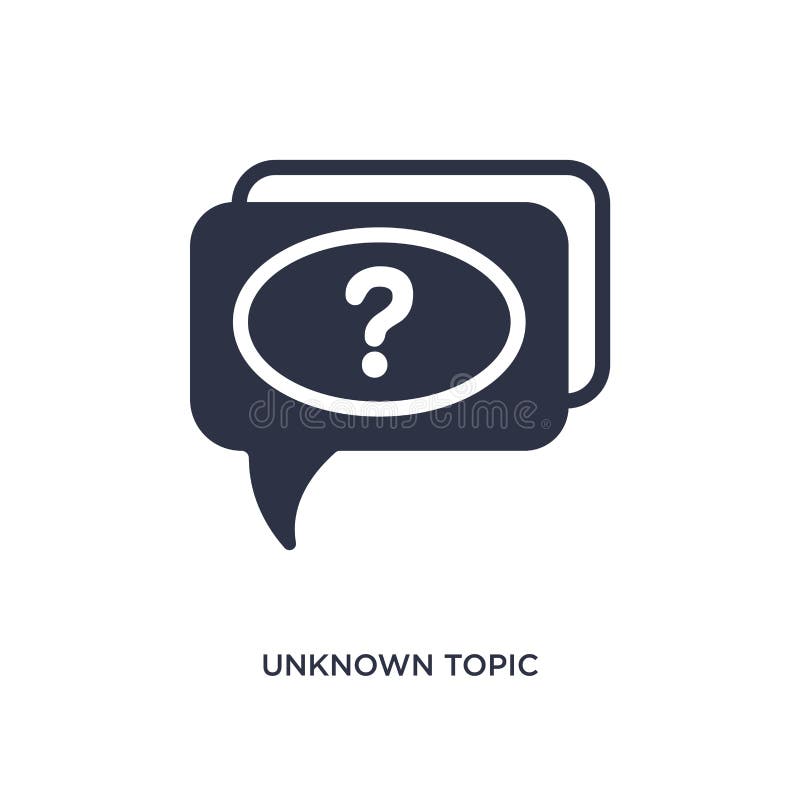 Unknown Topic Icon in Trendy Design Style. Unknown Topic Icon Isolated ...