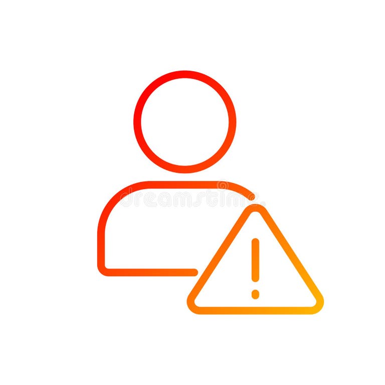 Unknown User Warning Pixel Perfect Gradient Linear Vector Icon Stock ...