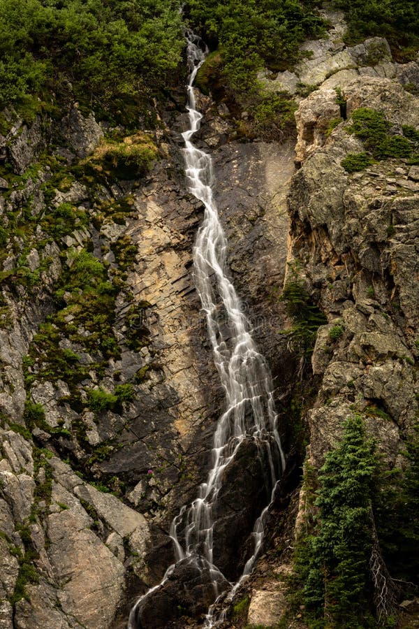 Water Cascades Over Rock Shelf in the Tuolmne RIver Stock Photo - Image ...