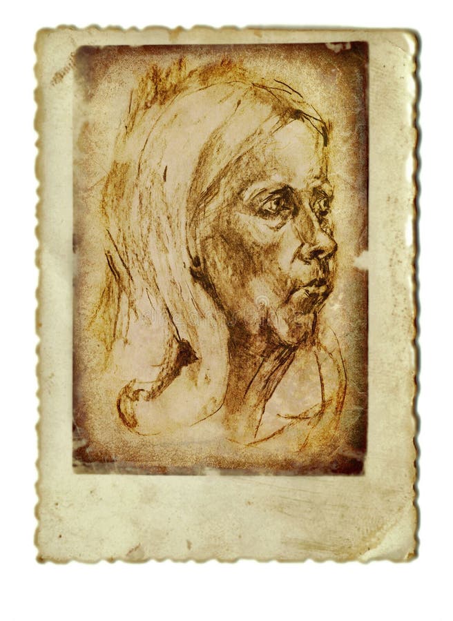 An unknown woman stock image. Image of archaically, charcoal - 23065679