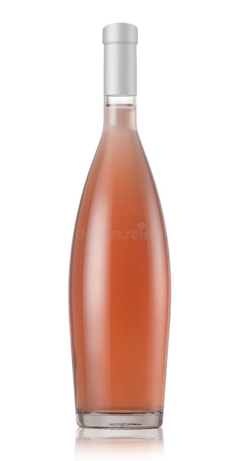 Unlabeled rose wine bottle stock image. Image of liquid - 66881617
