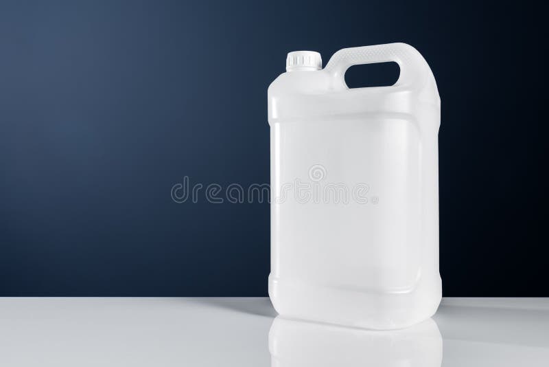 Unlabeled White Plastic Tank Canister Chemical Liquid Container Stock ...