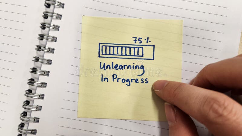 Unlearning in Progress. Learn To Unlearn Stock Image - Image of ...