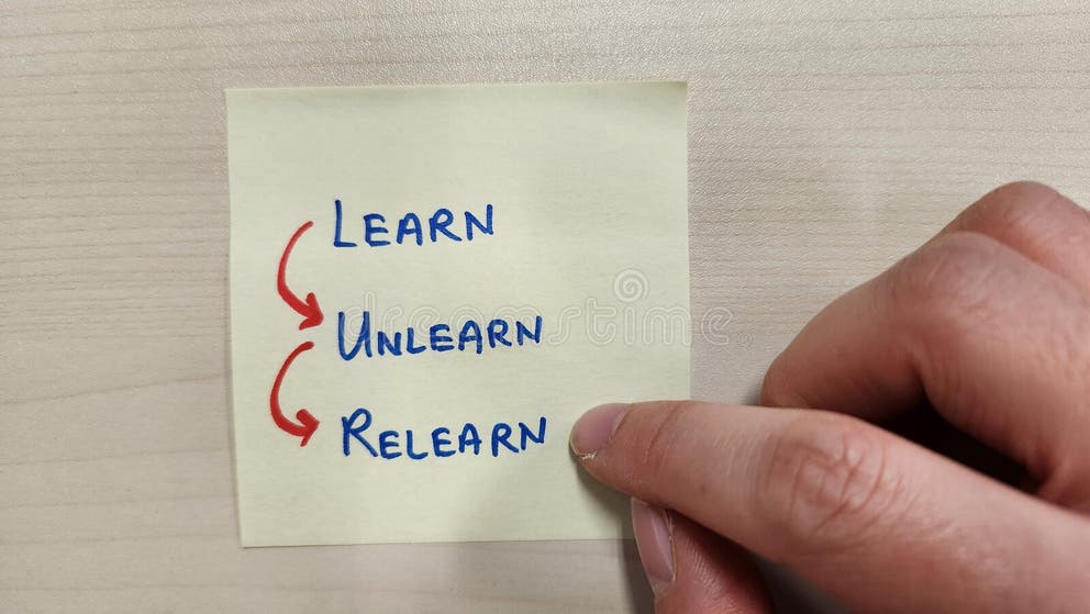 Unlearning in Progress. Learn To Unlearn Stock Photo - Image of ...