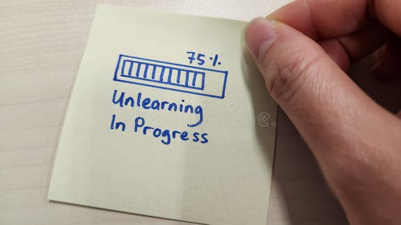 Unlearning in Progress. Learn To Unlearn Stock Image - Image of ...
