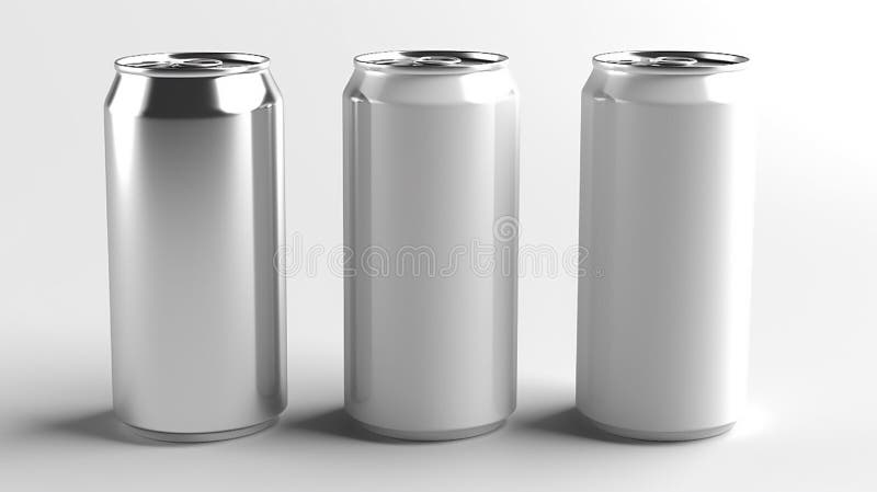 Isolated Vector Metal 3D Canisters Can Stock Illustration ...