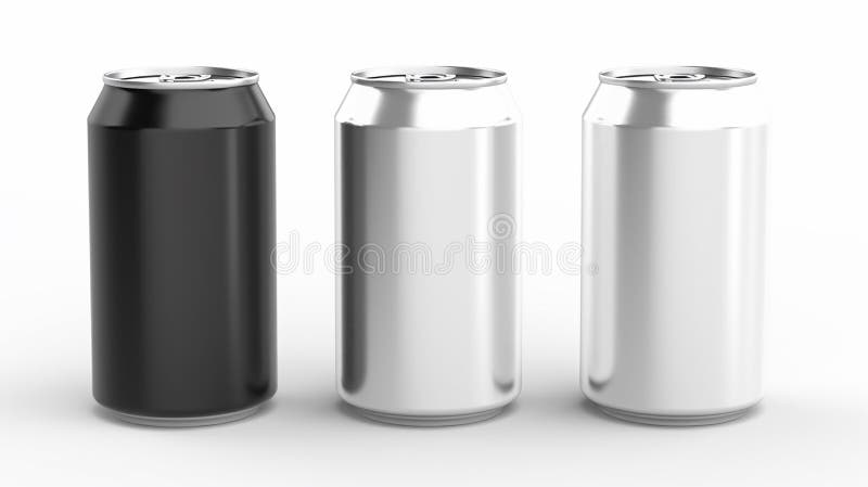 Isolated Vector Metal 3D Canisters Can Stock Illustration ...