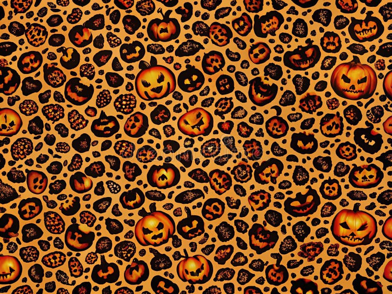 Spooky Leopard Print an Abstract Halloween Design Perfect for Crafts ...