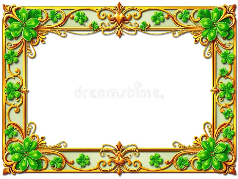 Stunning St Patricks Day Border Design Customizable Printable ...
