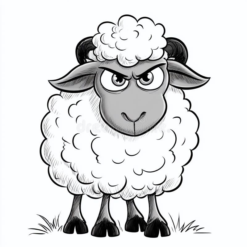 Dynamic Angry Sheep Full Body Illustration Expert Visual Prompt ...