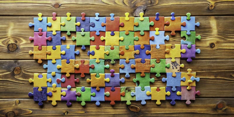 Blank Jigsaw Puzzle Template TopDown Design for DIY Projects ...