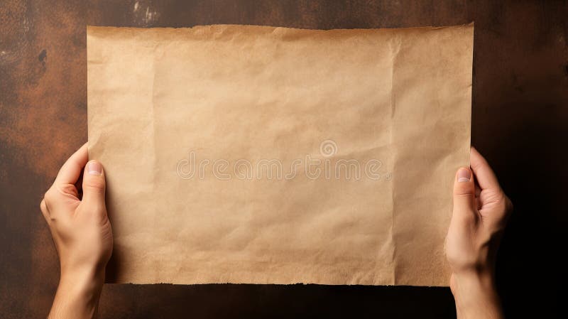 Unleash Your Imagination - AI-Generated Hands with Blank Paper Stock ...