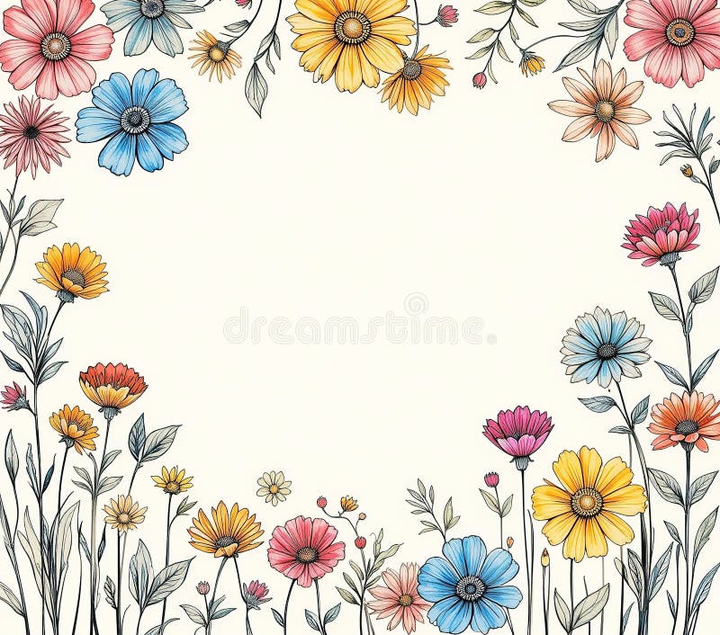 Flower Drawing Tutorials Stock Illustrations – 130 Flower Drawing ...