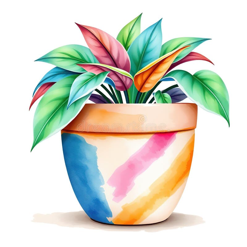 Vibrant Painted Plant Pots Artistic Textures and Creative Patterns for ...