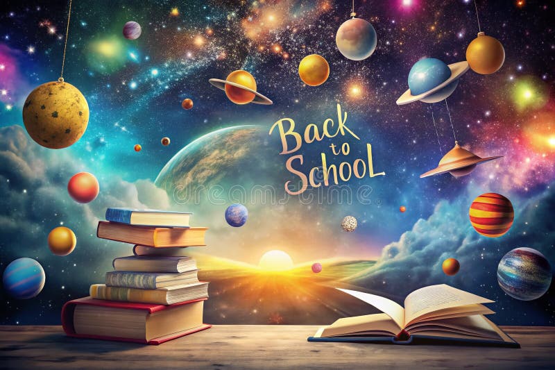 Unleash Your Inner Astronaut a Cosmic BacktoSchool Classroom Background ...