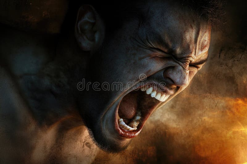 Unleashed Emotion: Deep Expression of Raw Anger, Capturing Intensity ...