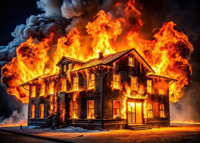 Unleashed Inferno a Digital Symphony of Fire and Architecture Exploring ...