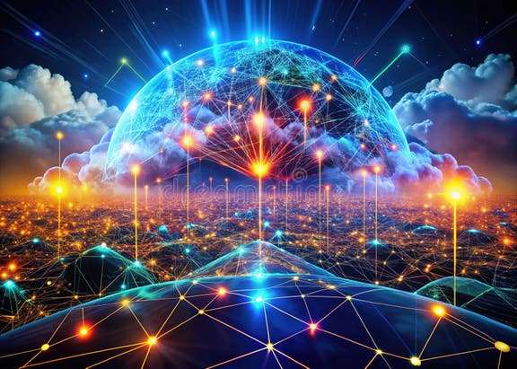 Unleashing the Power of the Future a Futuristic AI Network Visualizing Global Data through Cloud ...