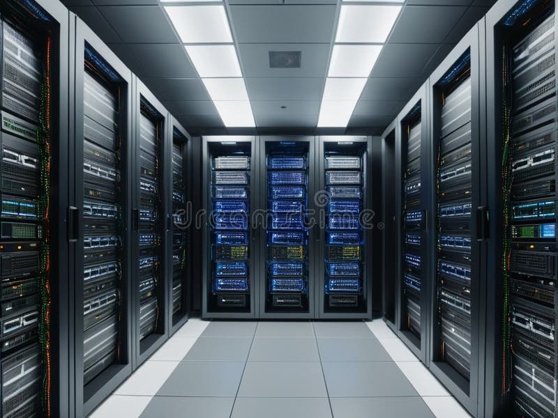 Unleashing the Power High Tech Server Room and Data Processing.AI ...