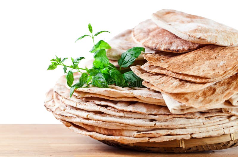 Unleavened wheat cake stock photo. Image of green, closeup - 37872370